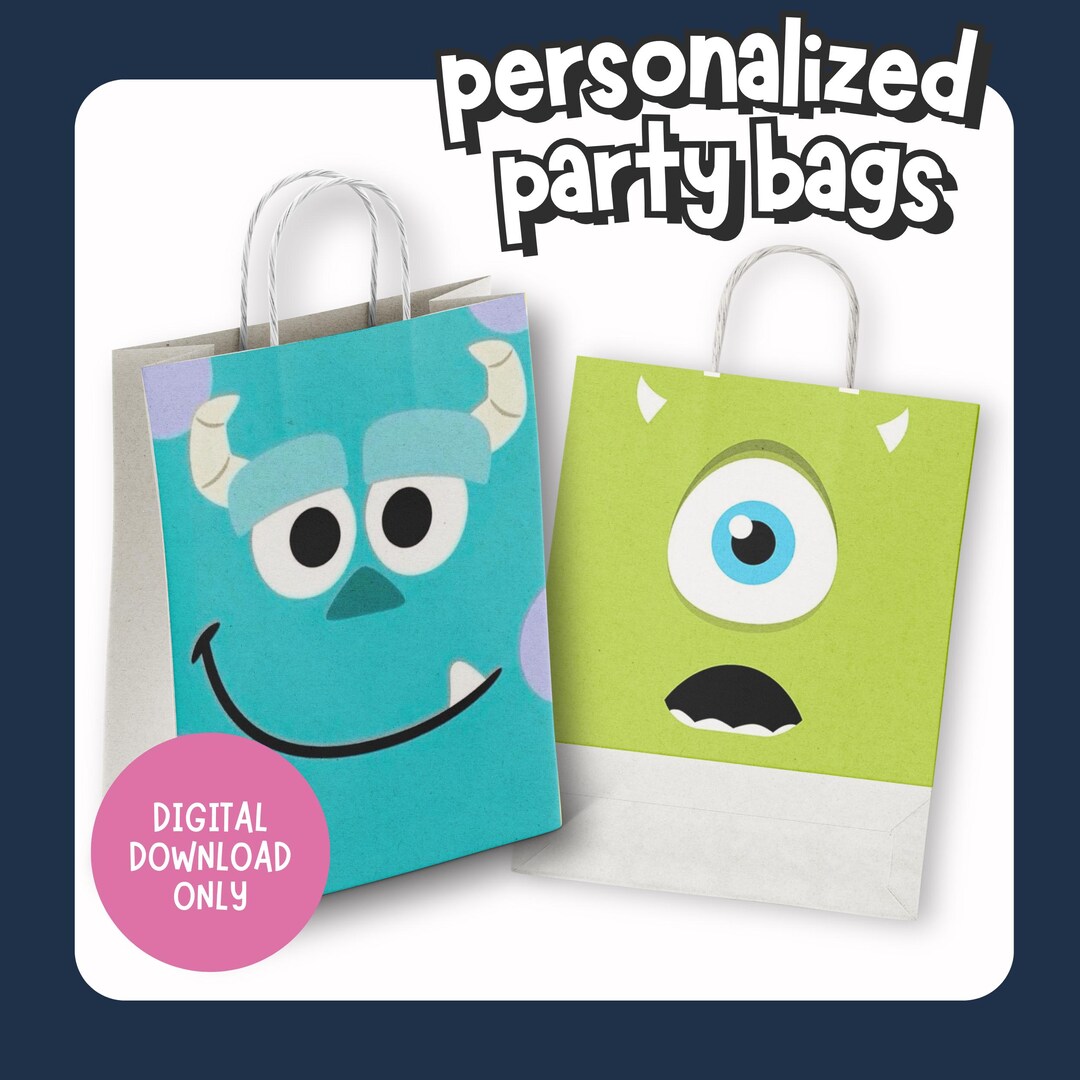 Monsters Party Bag Sully Mike Candy Bag Instant Download- DIY Kids ...
