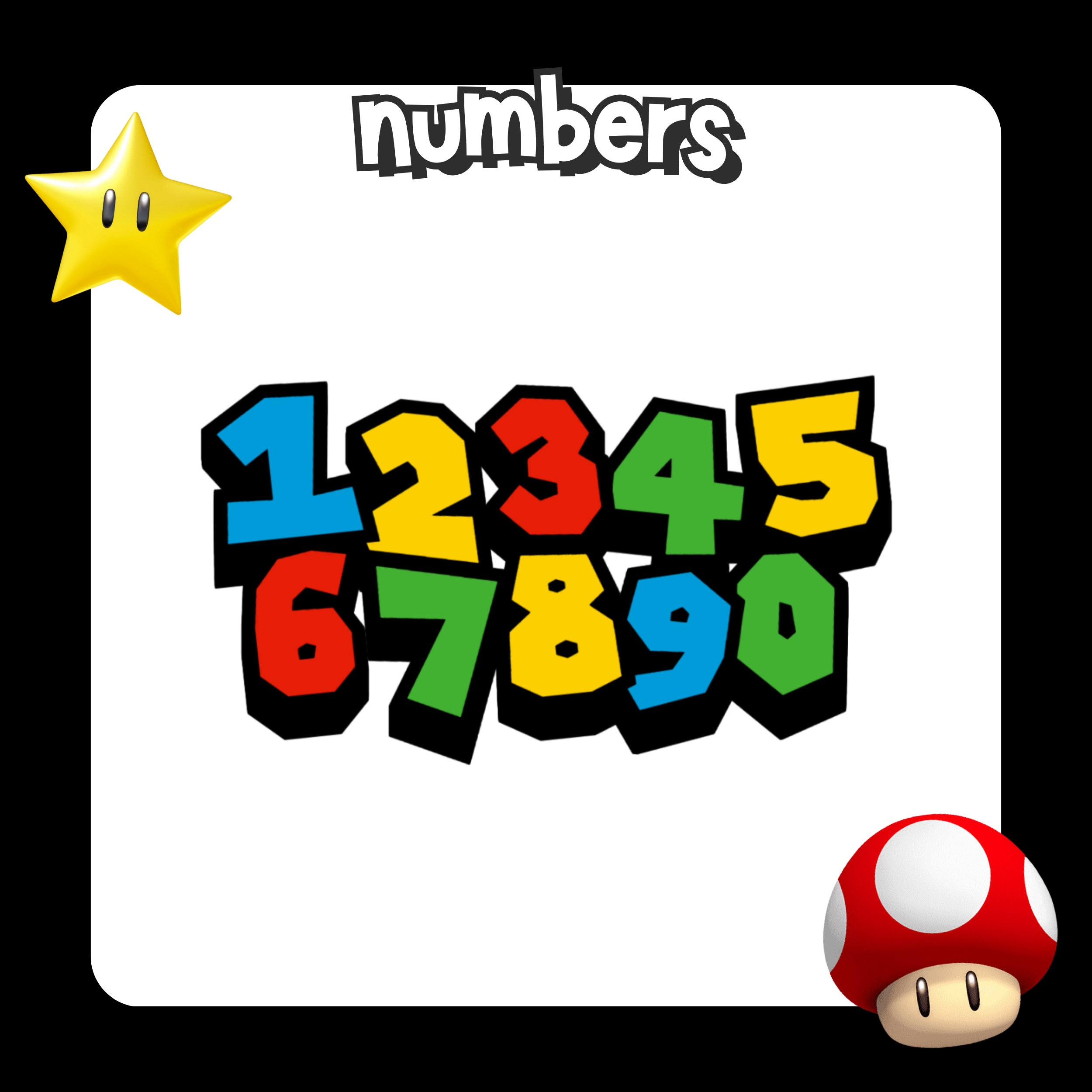 Personalized Custom Mario Bros PNG SVG Bundle Font Clipart Letters ...