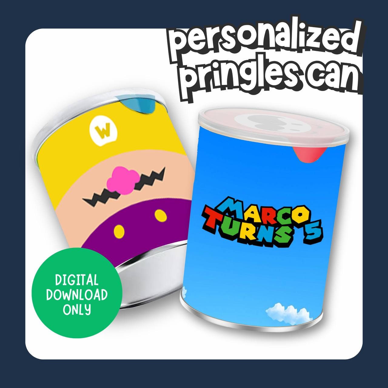 Personalized Custom Mario SVG PNG Kart Bros Luigi Wario Birthday ...