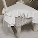 Dining Chair Cover French Large Linen Chair Seat Covers With 4 Sided ...