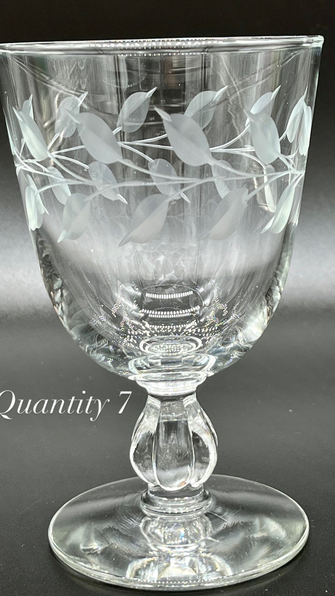 Vintage Libbey Laurel Classic Pattern Water Goblets - Etsy