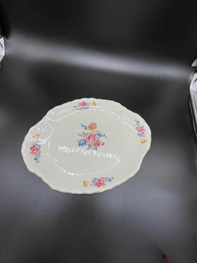 Vintage Hazel Scio Pink Rose Oval Platter - Etsy