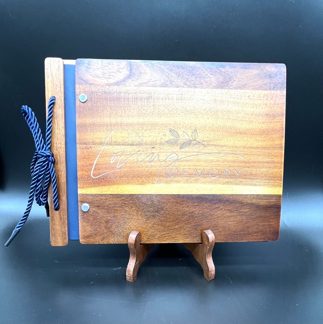 In Loving Memory Album, in Remembrance Album, Wood Cover Photo Album ...