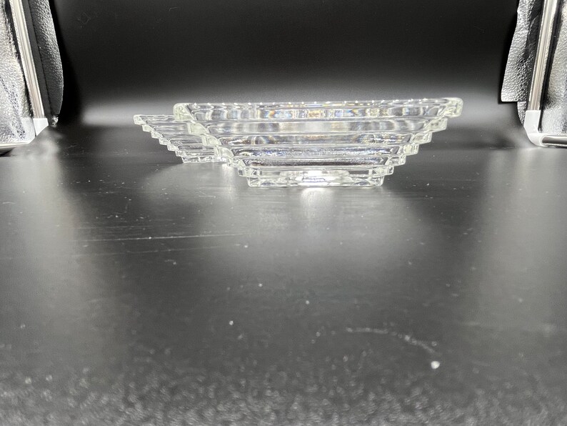 Manhattan Depression Glass Square Candlestick Holders, Art Deco ...