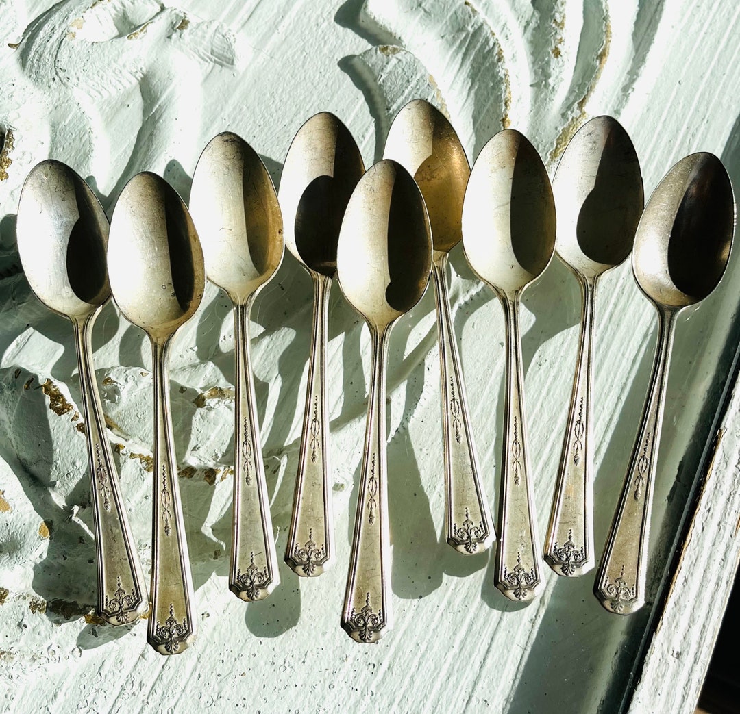 Vintage Oneida Tudor Silverplate 1924 Queen Bess Spoons Qty 9 - Etsy