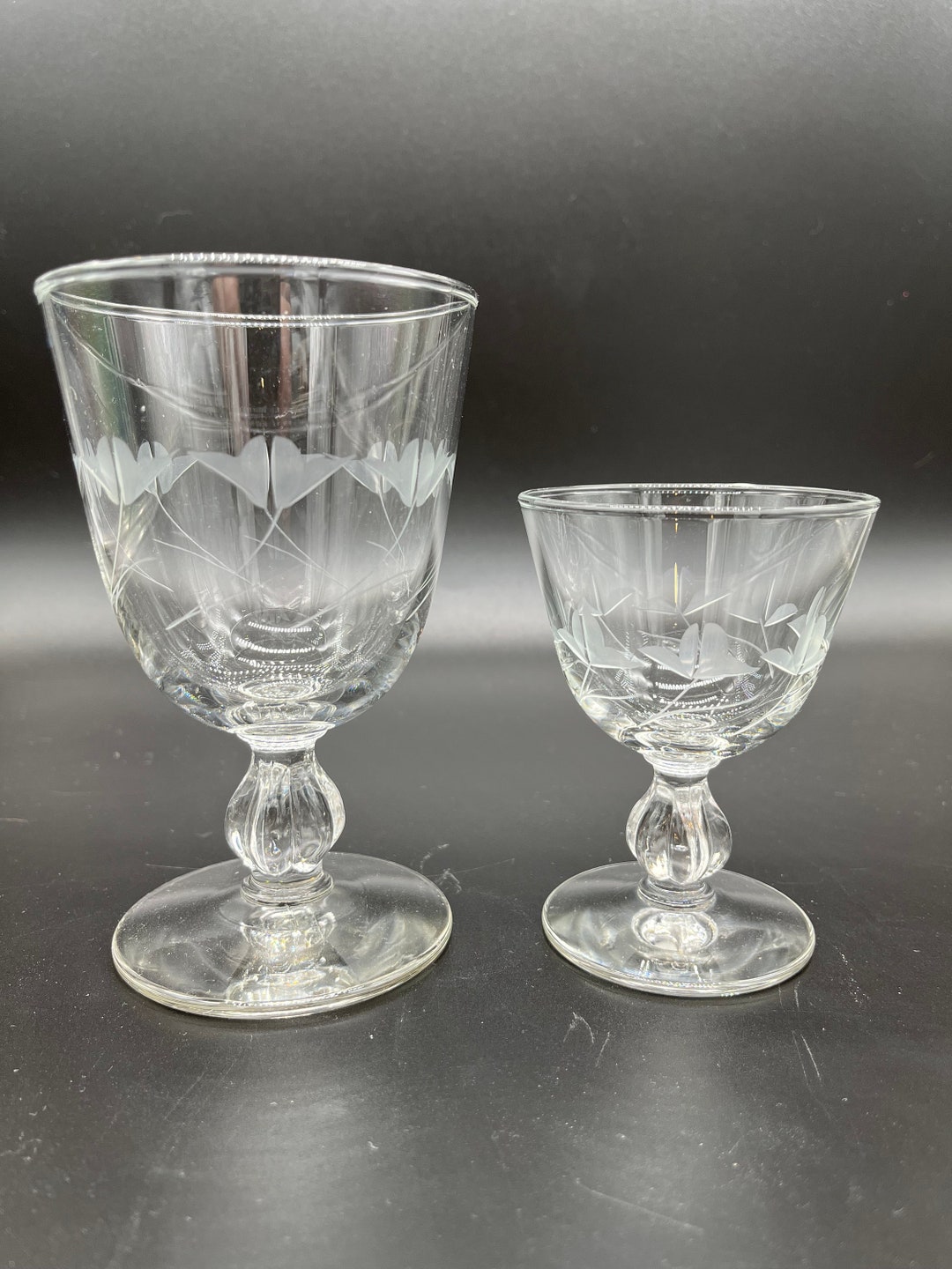 Vintage Libbey Fairfax Etched Glassware Vintage Libbey Glassware ...
