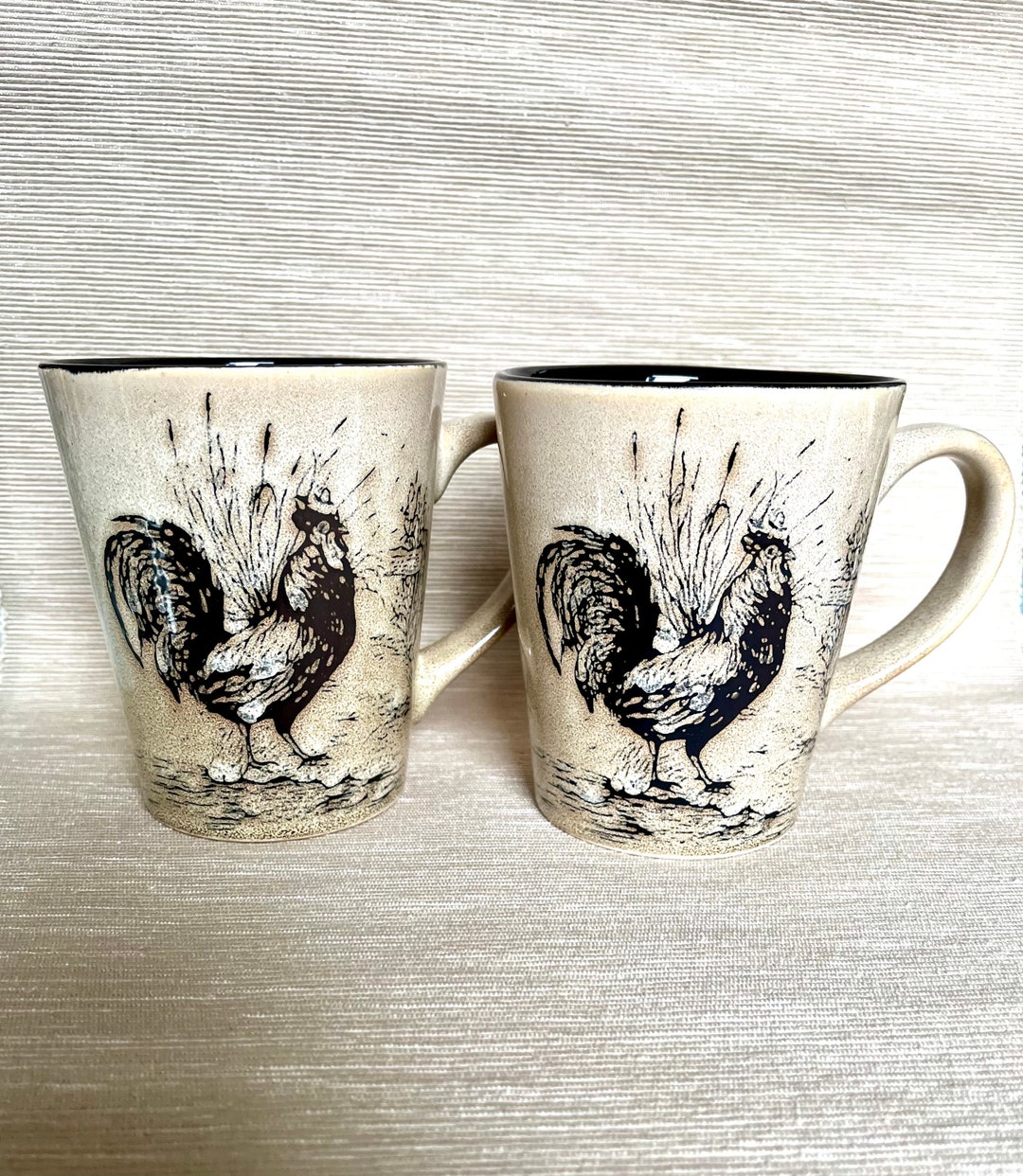 Rooster Coffee Mugs Pfaltzgraff Mugs Farm Life Mugs MCM Coffee Mugs ...