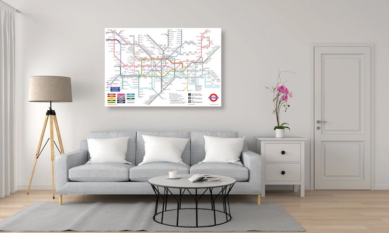 London Tube Map Poster Print Wall Art - Etsy