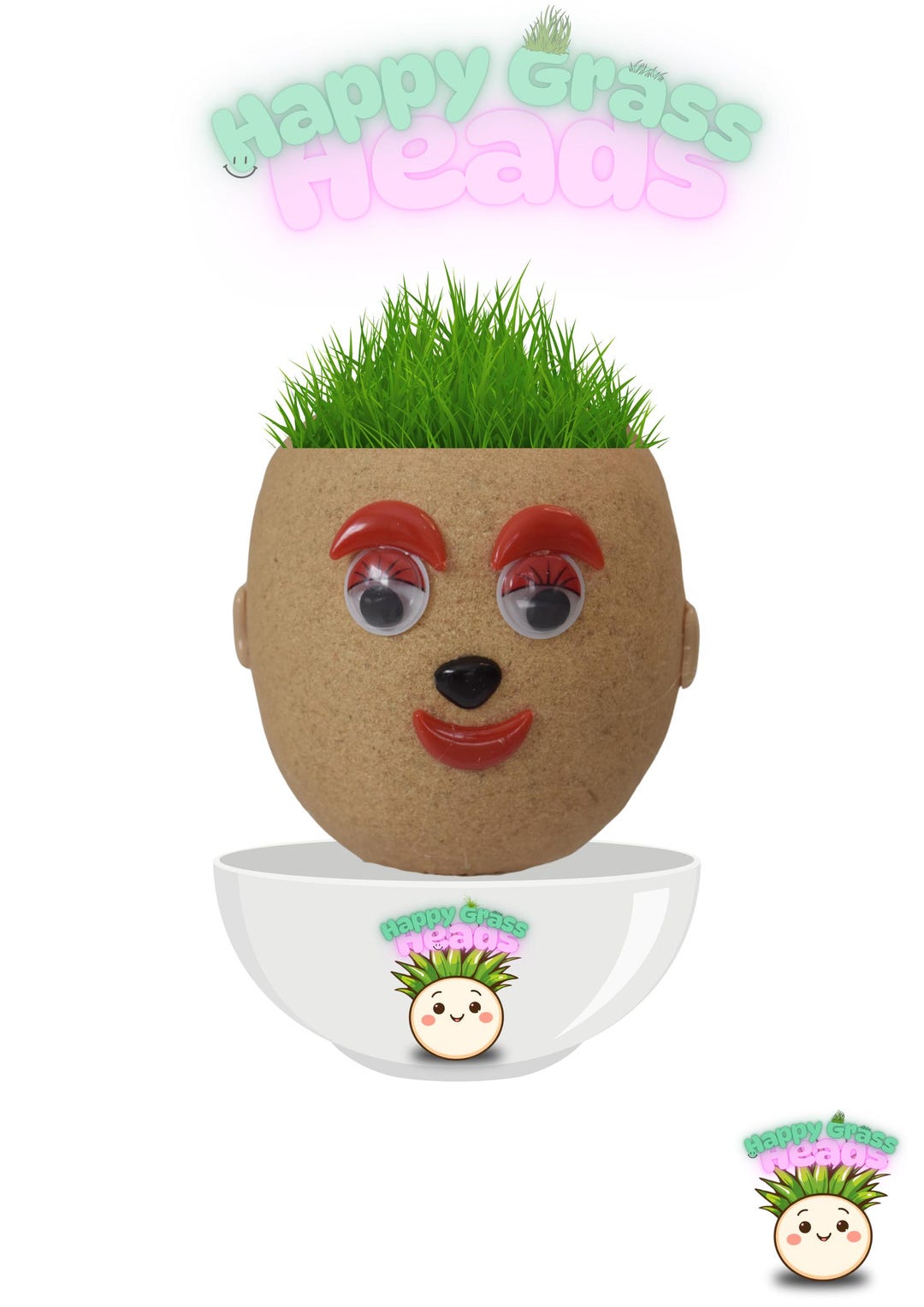 Grass Head Toy - Handmade, Fun & Easy to Grow | Unique Eco-friendly ...