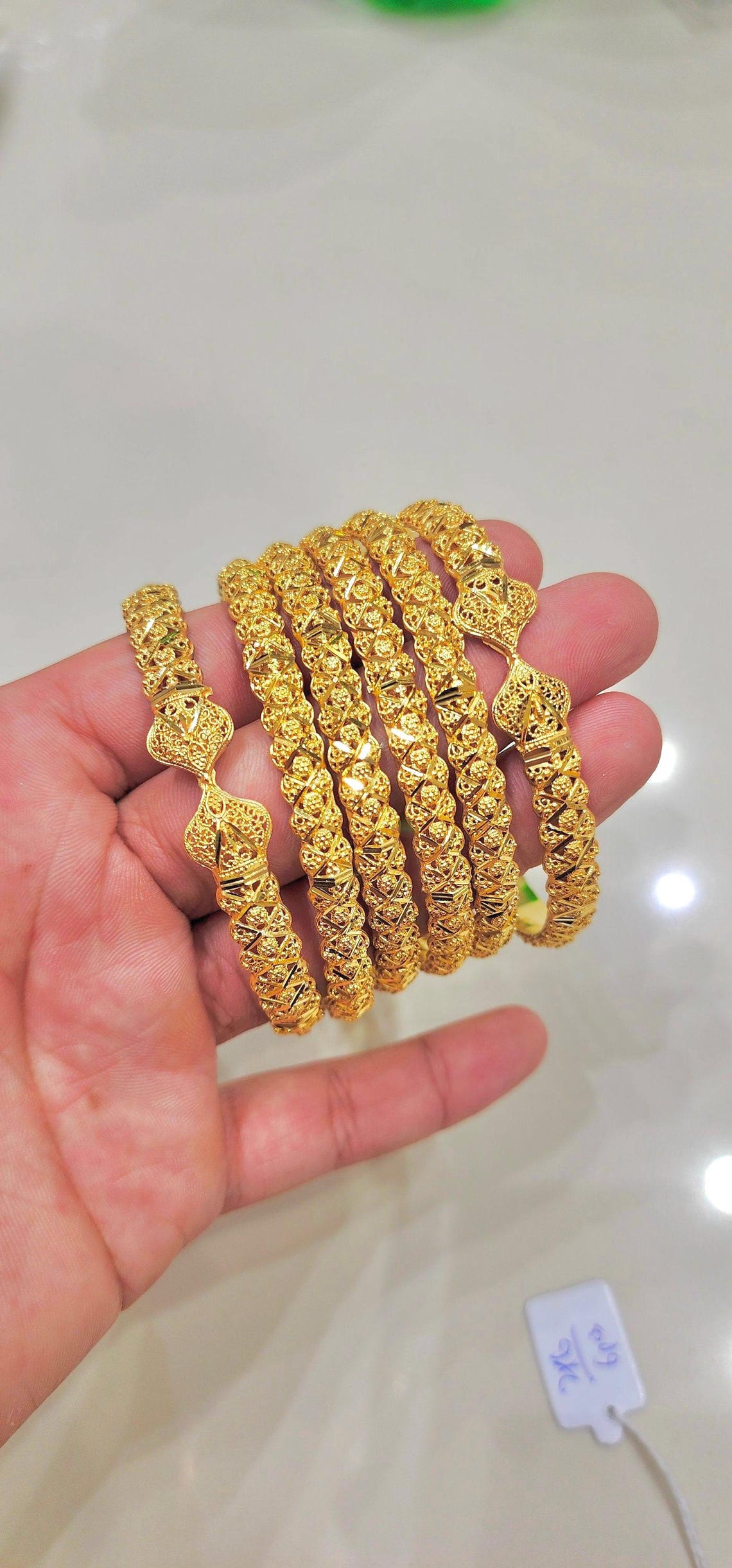 Gold Plated Bangles 24k Real Gold Plated Bangles Size Available. Same ...