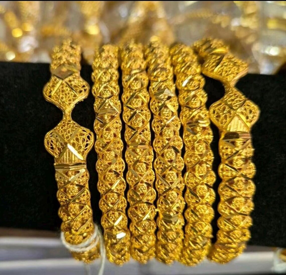 Gold Plated Bangles 24k Real Gold Plated Bangles Size Available. Same ...