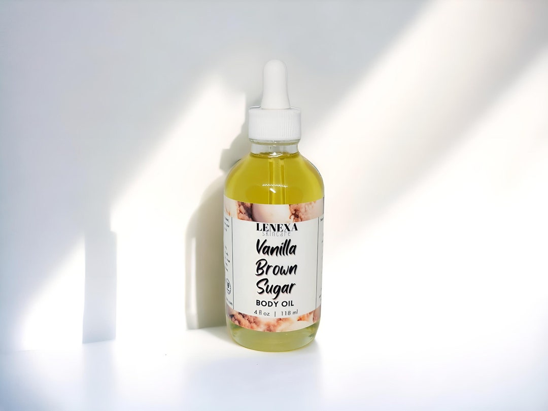 Vanilla Brown Sugar Body Oil All Natural Vanilla Body Oil Vegan Skin Care Moisturizer for Dry ...