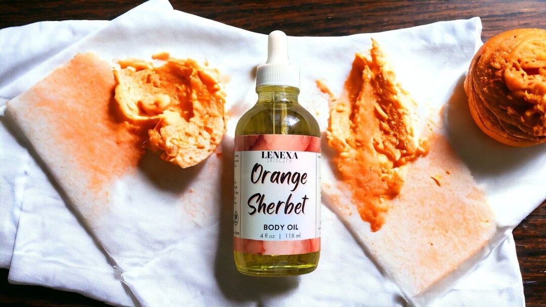 Orange Sherbet Body Oil, Body Oil, Skincare, Body Care, Orange Sherbet ...