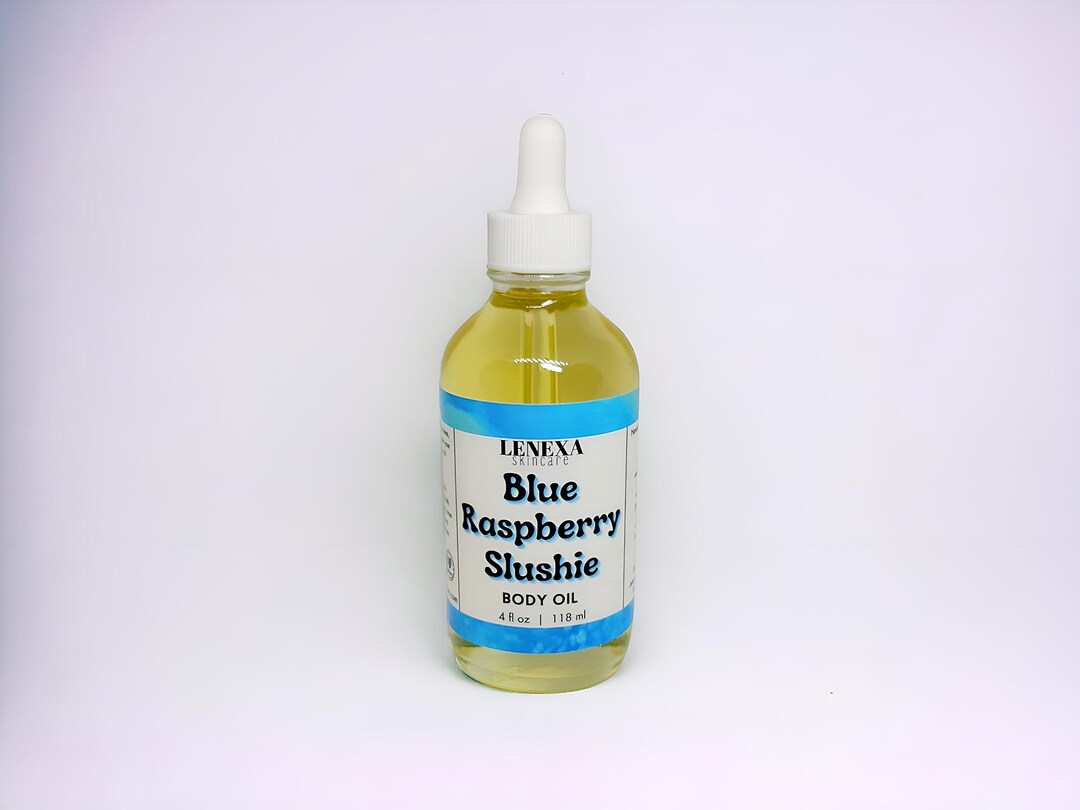 Blue Raspberry Slushie Body Oil All Natural Vegan Moisturizer for Dry ...