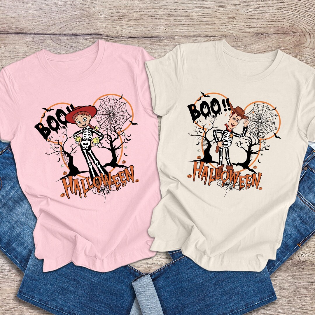 Toy Story Halloween Shirt: Woody, Buzz & Jessie Skeleton Design - Etsy