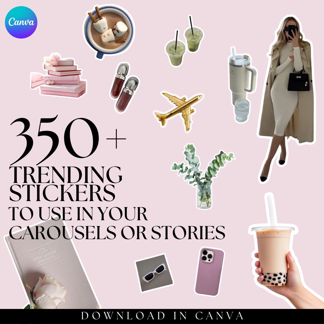 350+ Trending Viral Instagram Carousel Stickers | Canva | Social Media ...