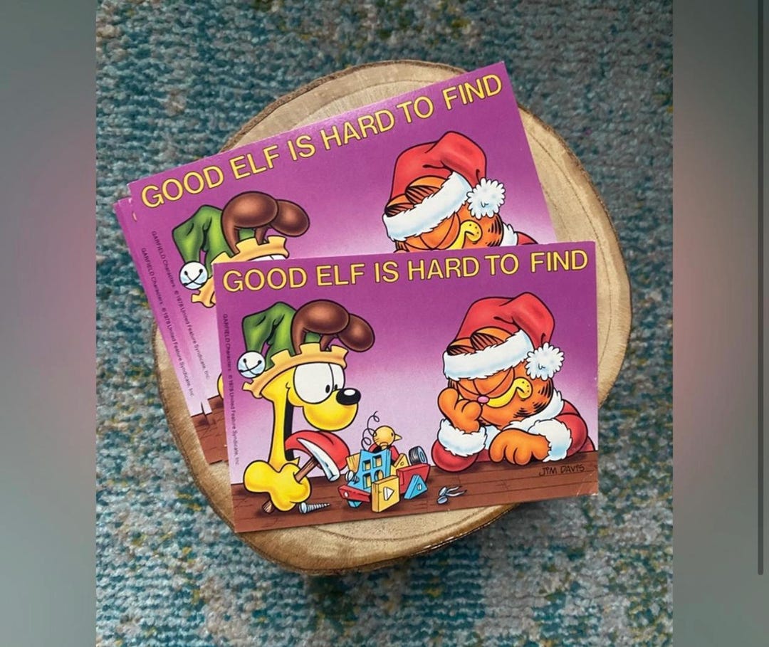 Vintage Dead Stock Garfield Odie Good Elf is Hard to Find Holiday ...