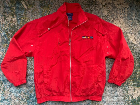 Vintage Catalina women’s red Sport logo nautical wind… - Gem