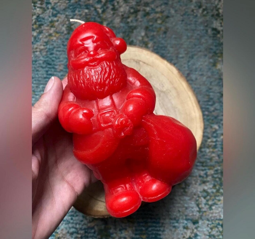 Vintage 90s Deadstock Hallmark Santa Holiday Christmas Candle / Holiday ...