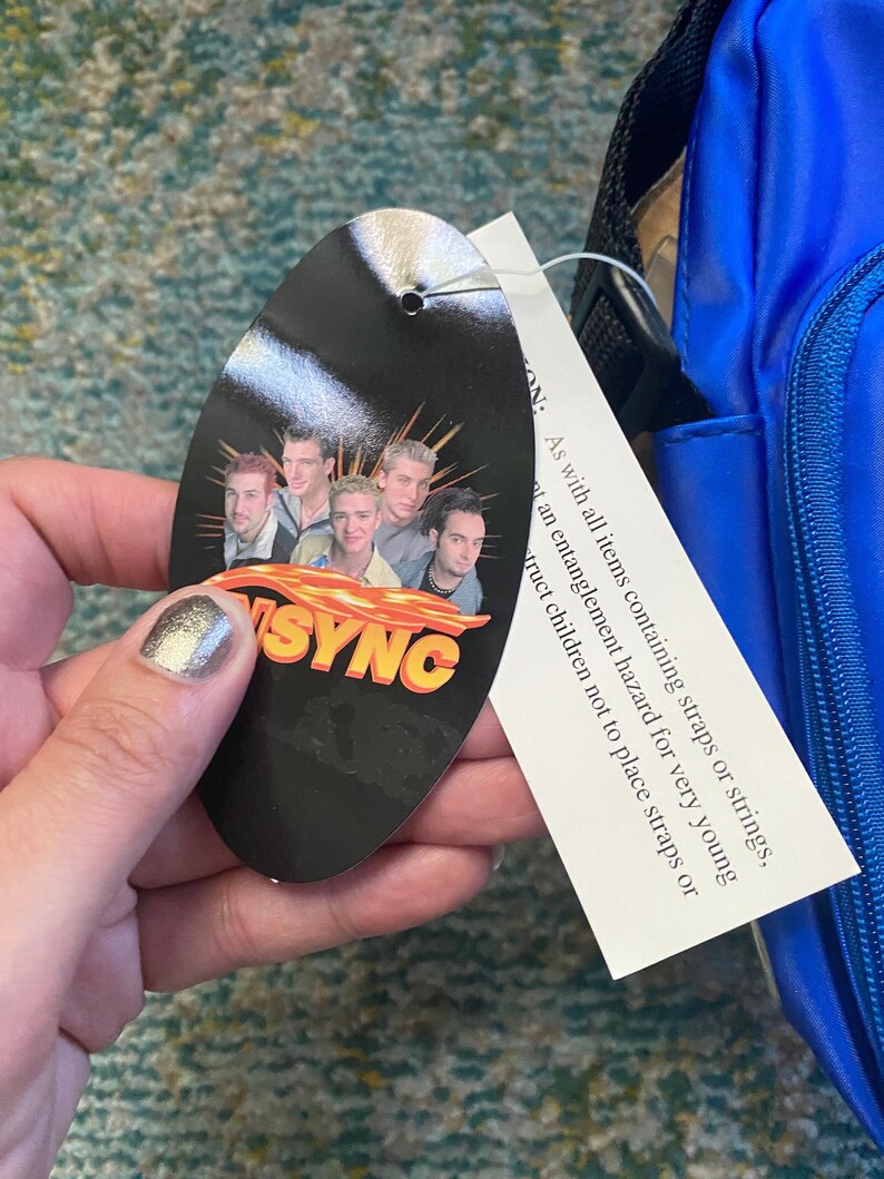 Rare Vintage Y2K 2000 Nsync Blue Photo Front Logo CD Travel Crossbody ...