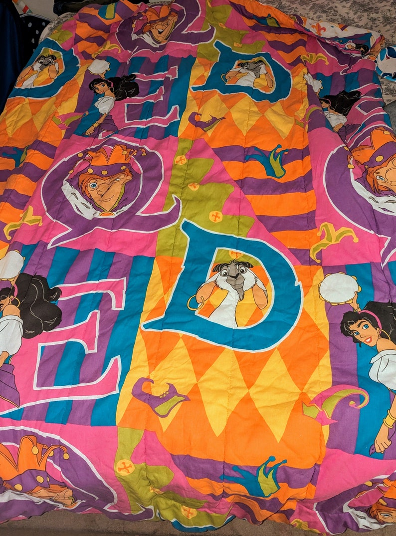 Vintage Disney 90s Hunchback of Notre Dame Comforter - Etsy