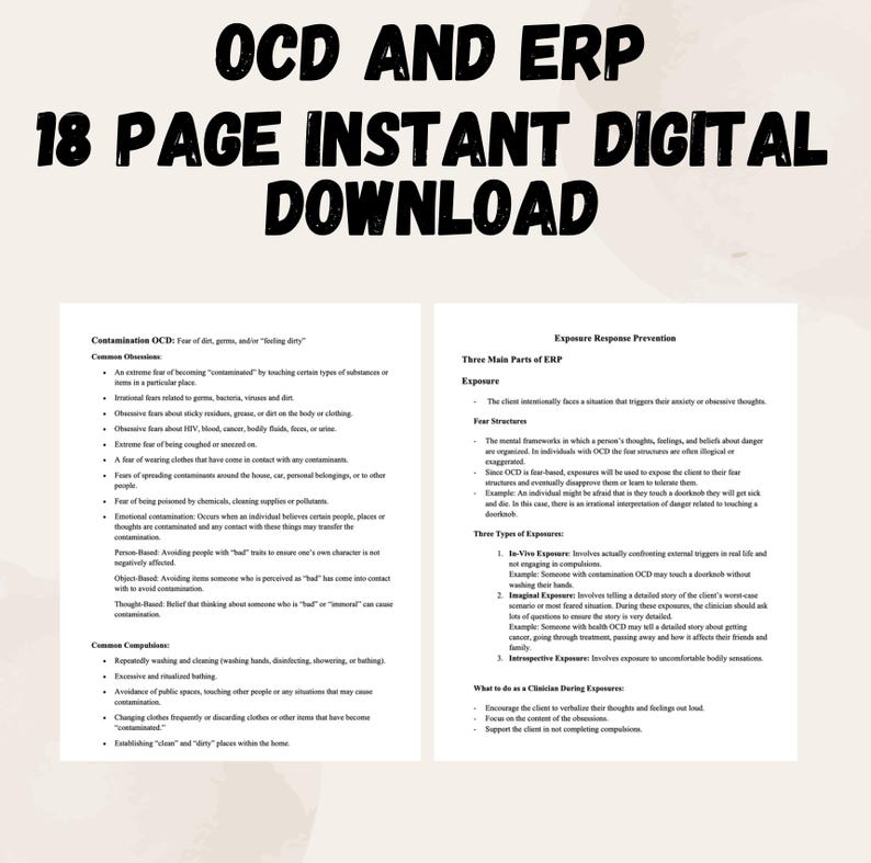 Guide to Obsessive-compulsive Disorder and Exposure Response Prevention ...