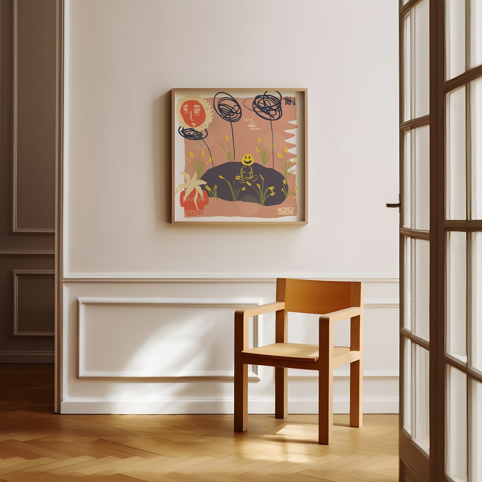 Expressionist Digital Wall Art Download - Leave Me Alone Graphic Art - Etsy