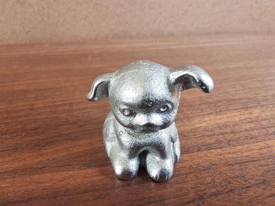 Vintage Cast Iron Bucki Carbons Ribbons Advertising Dog Paperweight ...