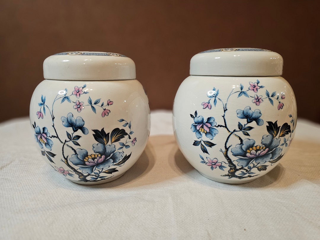 Vintage "sadler" England Ginger Jars / Canisters Floral Pattern - Etsy