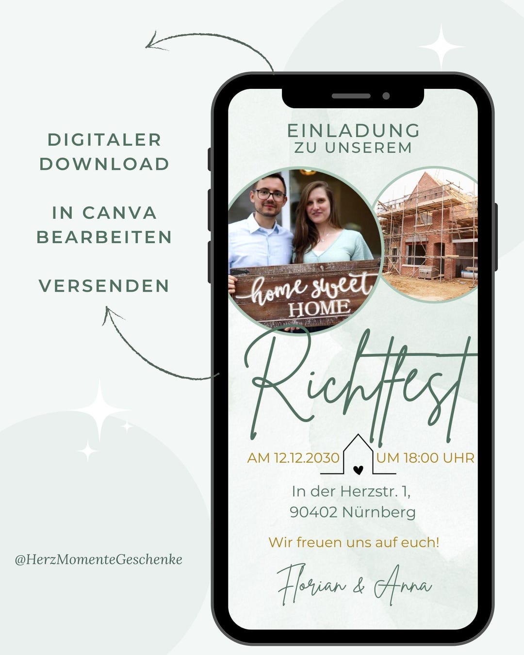 Animated Invitation Topping-out Ceremony | Digital Template House ...