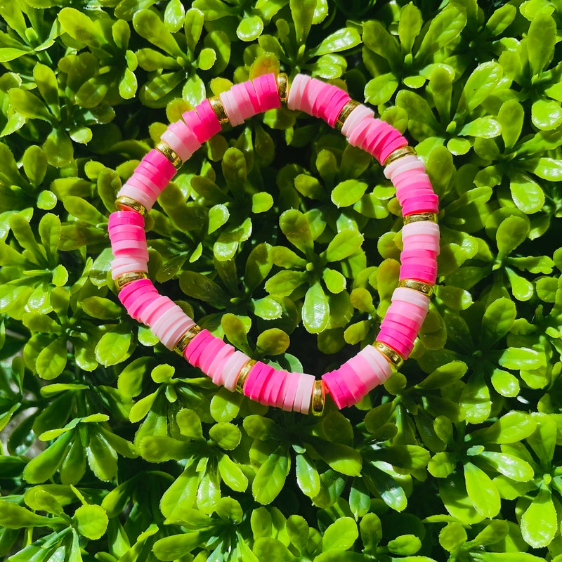 Pink Clay Beads - Etsy