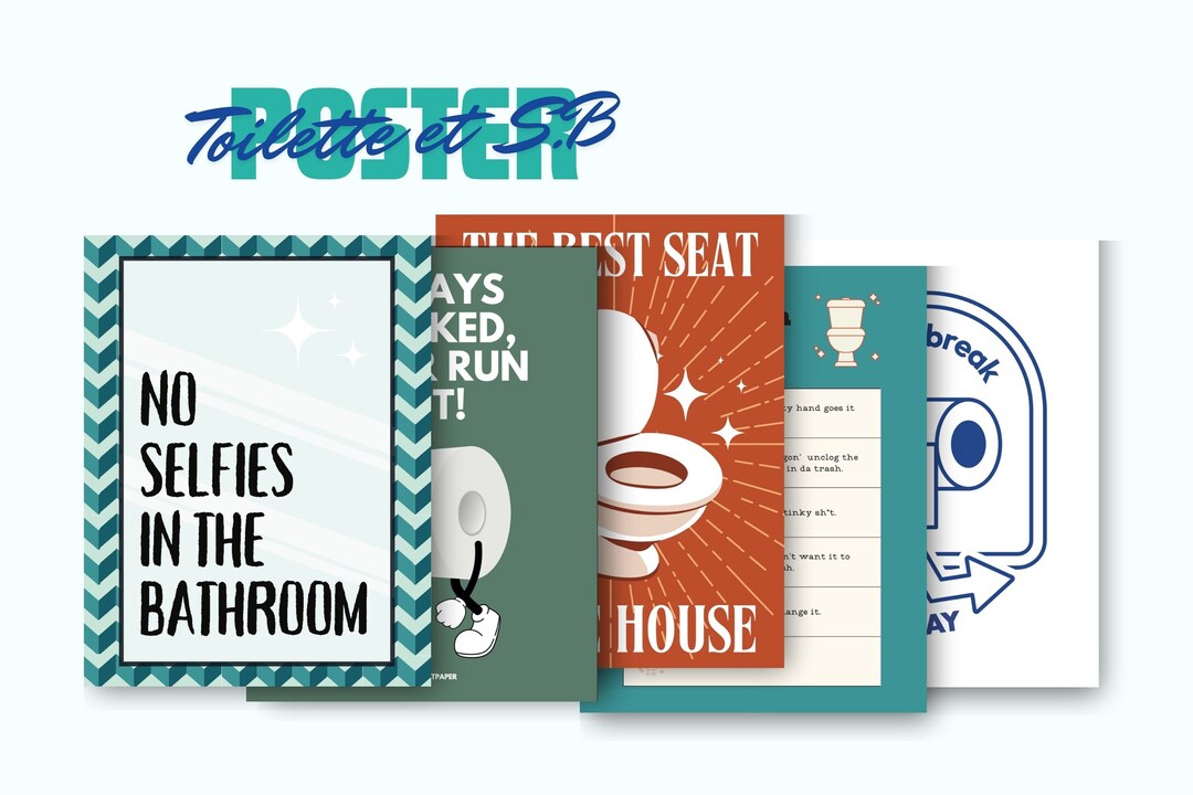 5 Posters on Toilets and Bathrooms - Etsy