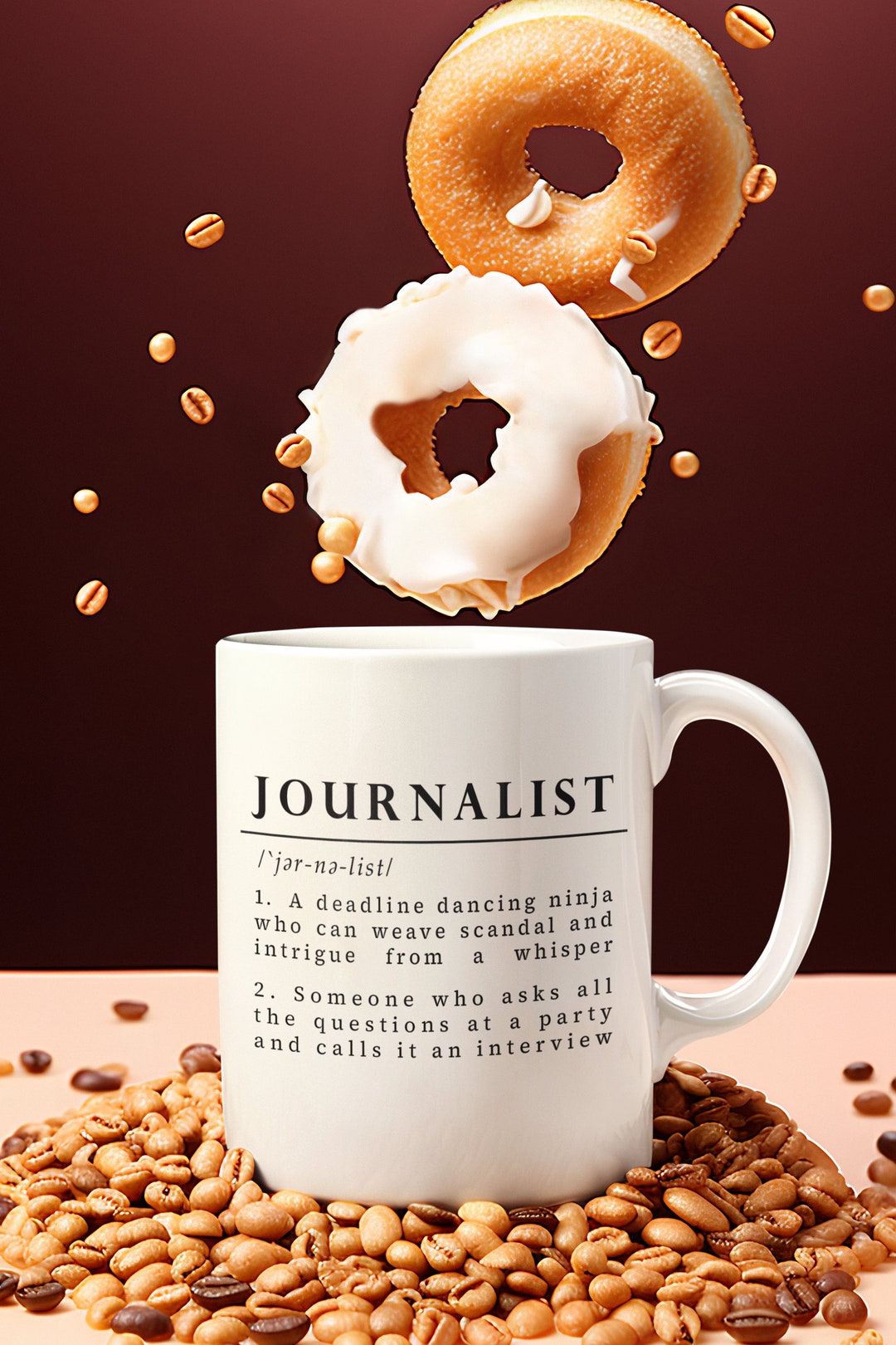 Journalist Definition Coffee Mug - Unique Gift for Media Professionals ...