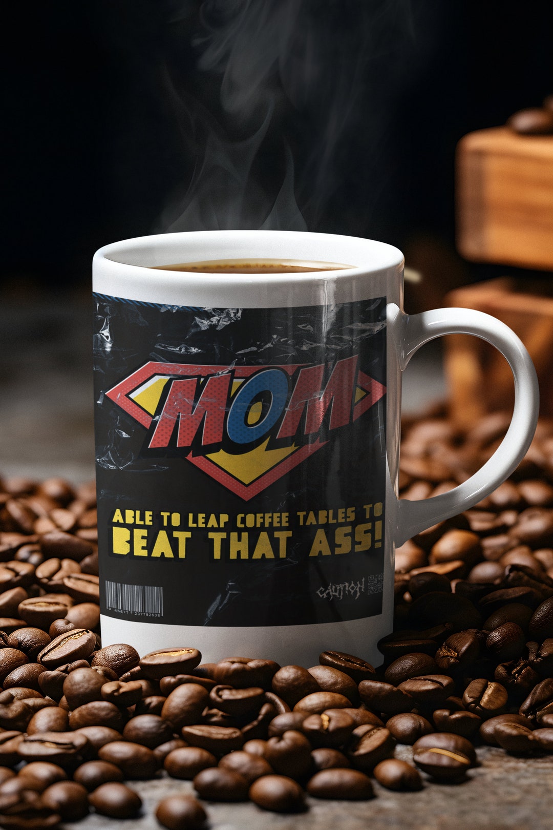 Funny Mom Coffee Mug: Super Mom Comic Book Style 11oz - Etsy