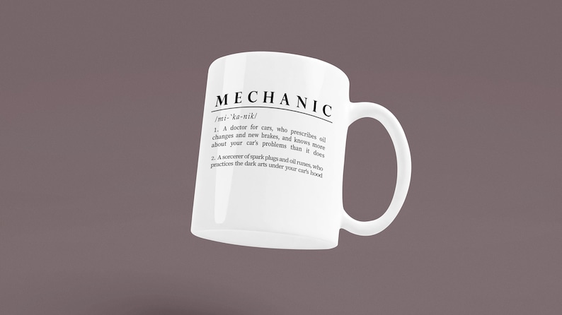 Mechanic Definition Coffee Mug: Funny Auto Technician Gift - Etsy