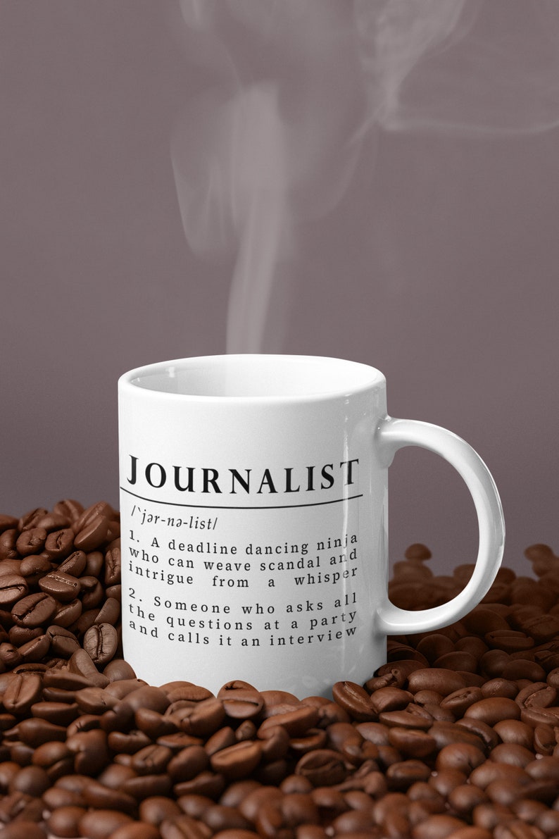 Journalist Definition Coffee Mug - Unique Gift for Media Professionals ...
