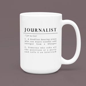 Journalist Definition Coffee Mug - Unique Gift for Media Professionals ...