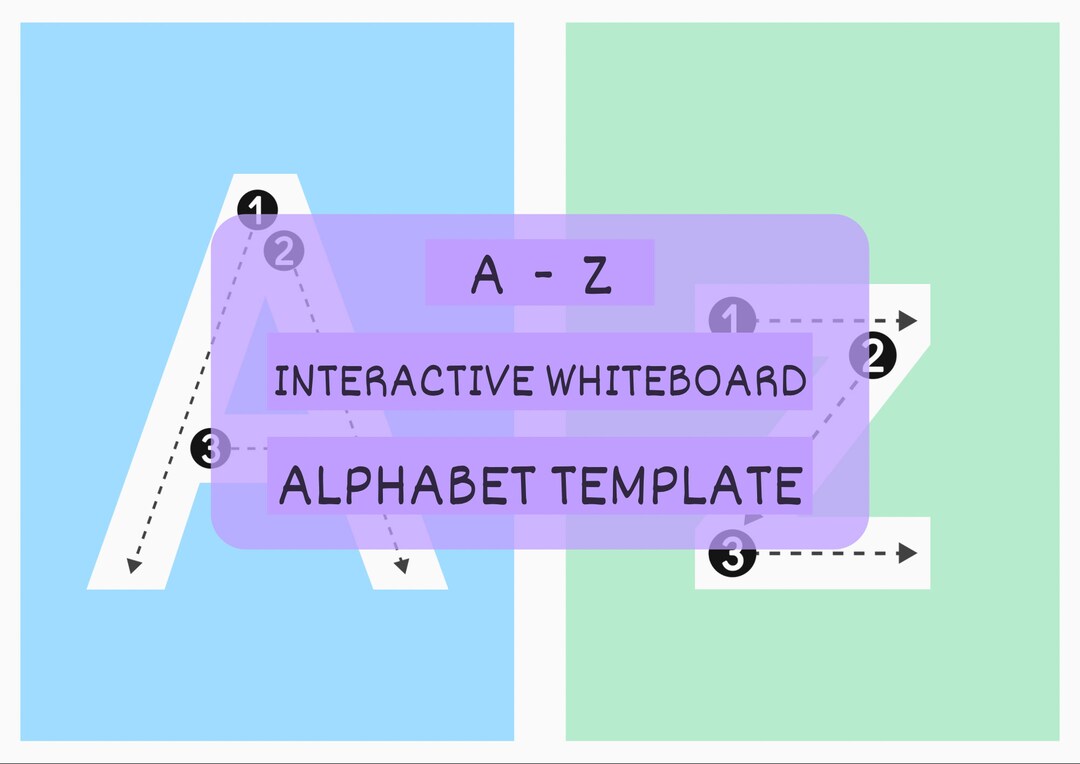 Interactive Whiteboard Alphabet Template A to Z Learning Tool for Kids ...