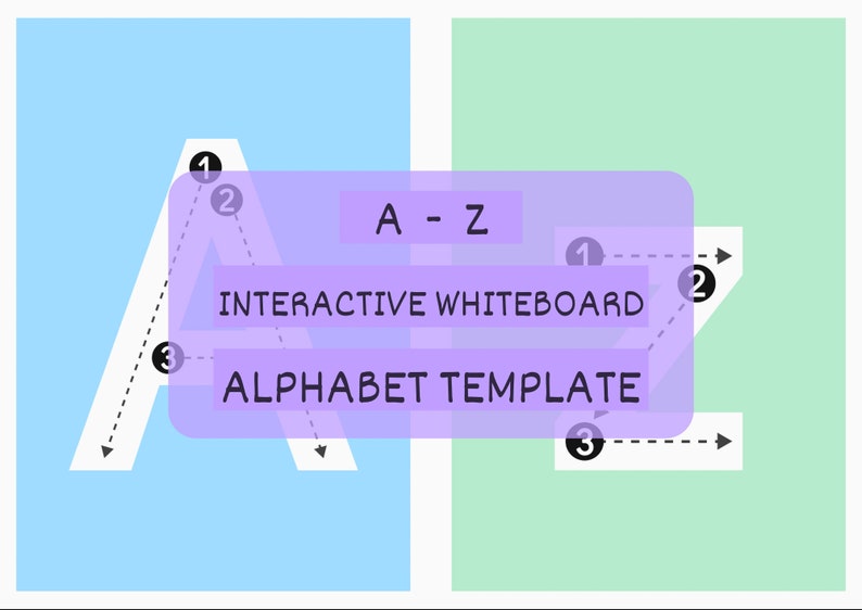 Interactive Whiteboard Alphabet Template A to Z Learning Tool for Kids ...