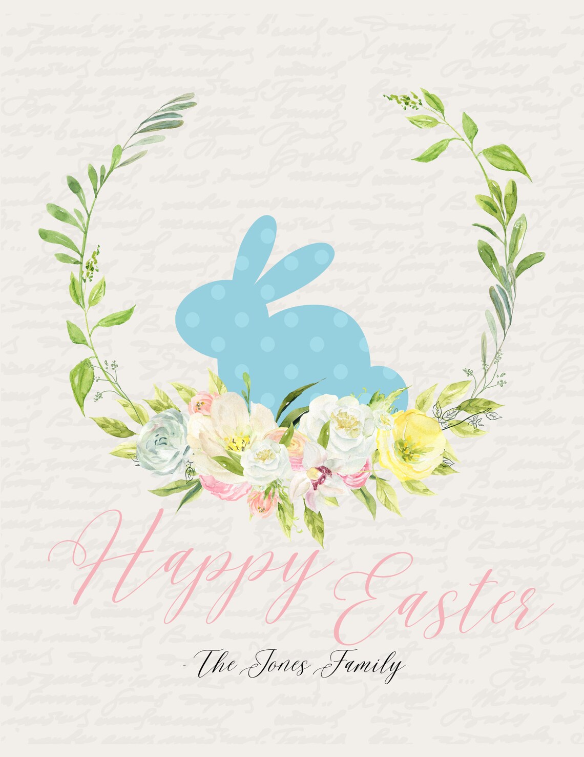 Personalized Easter Decor, Bunny Decor, Gift, New Home, Customized Wall ...