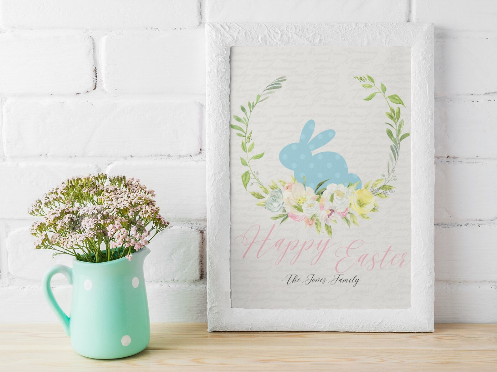 Personalized Easter Decor, Bunny Decor, Gift, New Home, Customized Wall ...