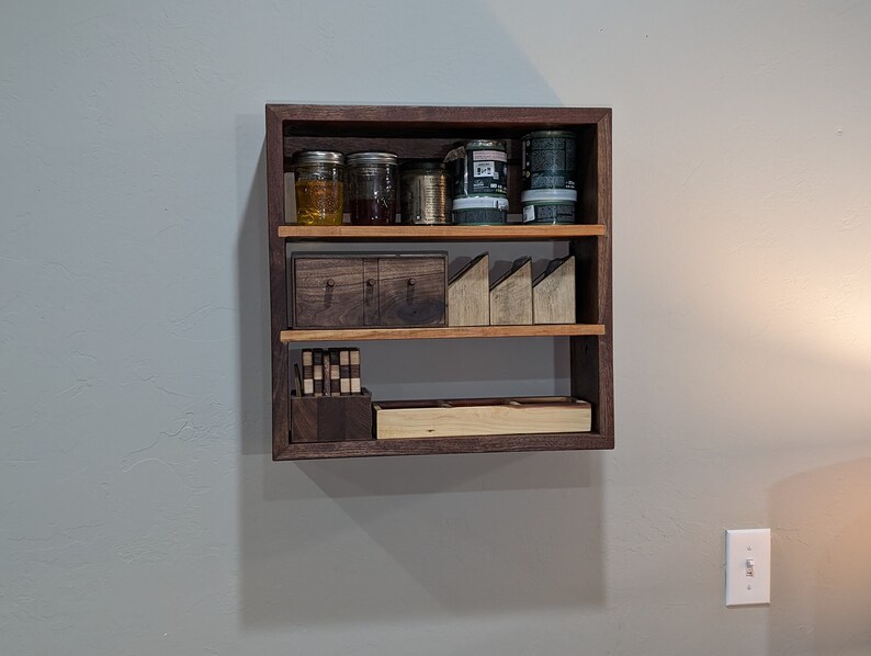 Hardwood Display Shelf Walnut and Cherry - Etsy