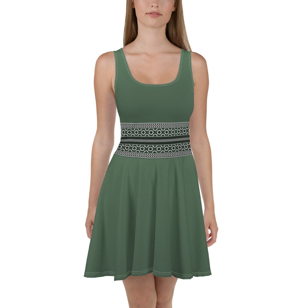 Emerald Green Skater Dress - Sustainable Elegance for Any Occasion ...