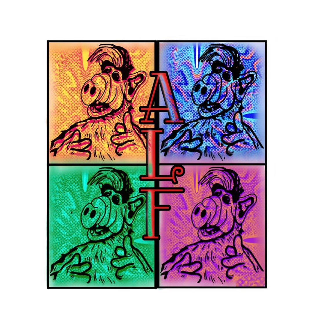 Alf Pop Art Sticker Gloss White Sticker Laptop Sticker Water Bottle ...