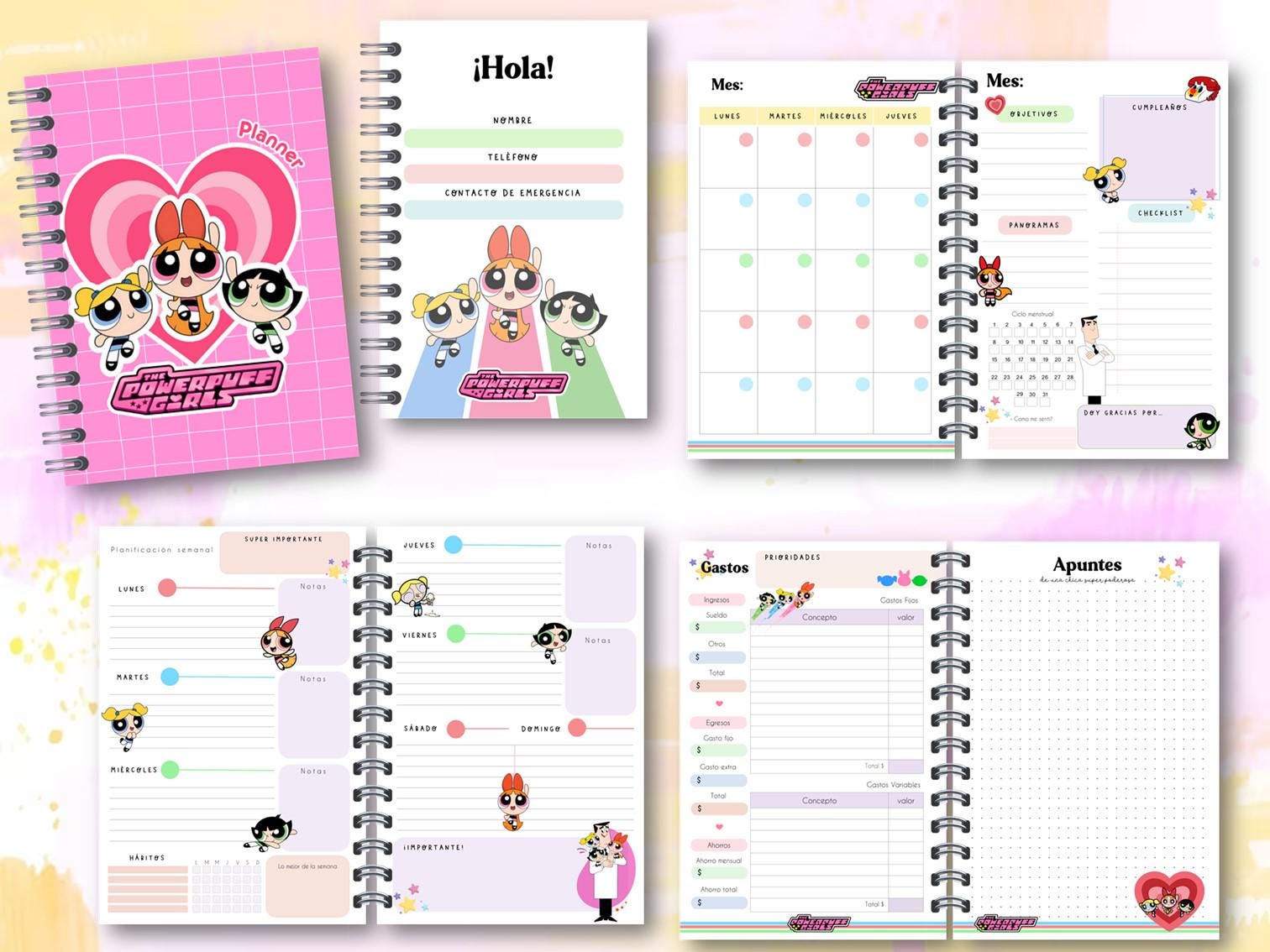 Archivo Digital - Agenda Planner las chicas super poderosas EDITABLE - Etsy México
