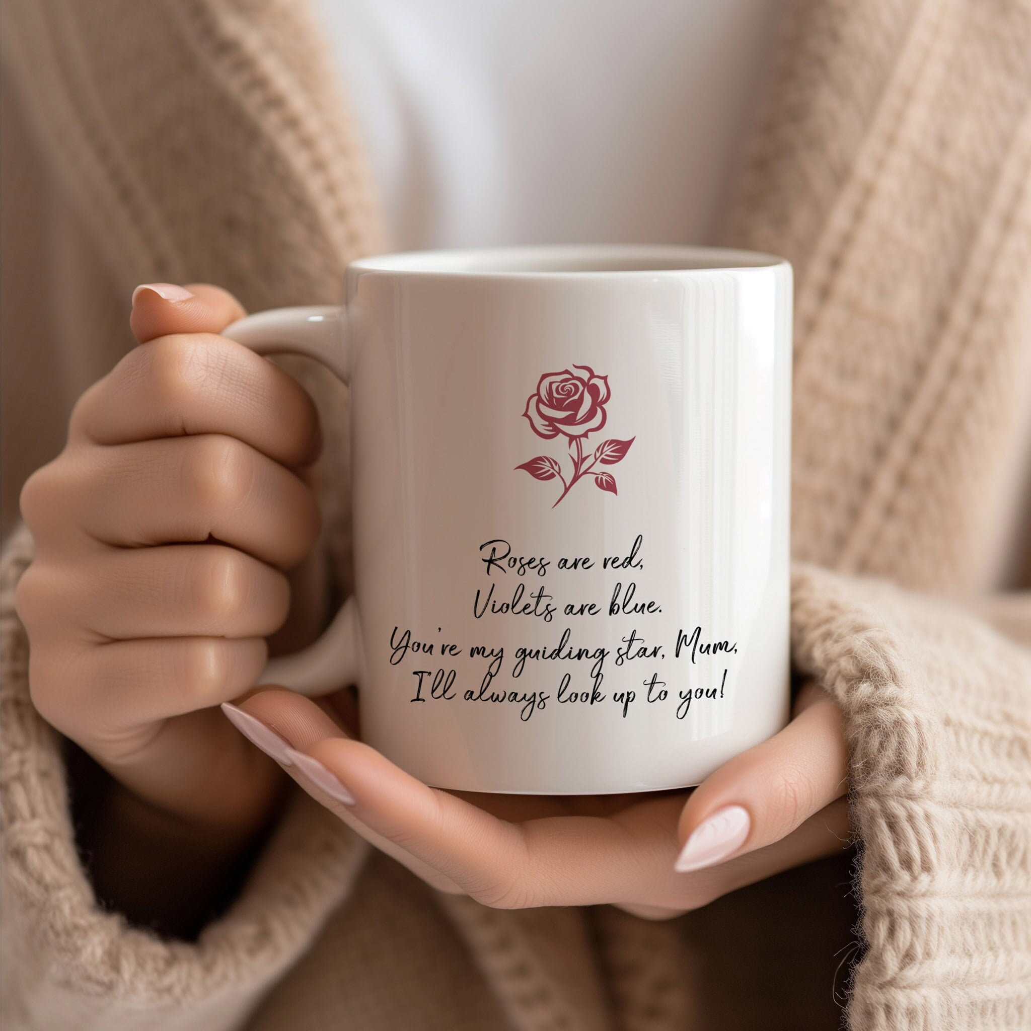 Guiding Star Mum Mug, Roses Are Red Poem Cup, Mother's Day Mug, Mummy ...