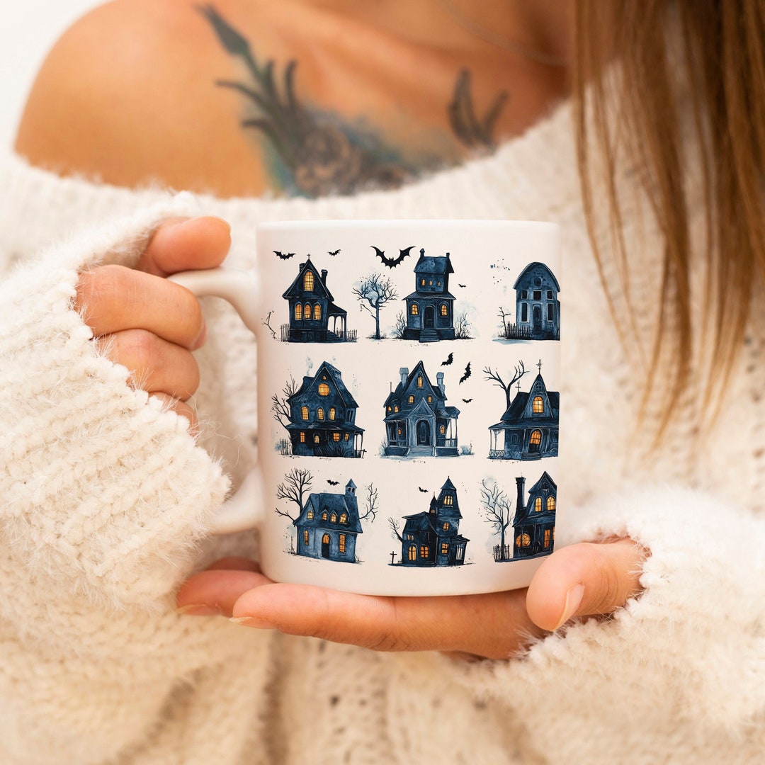 Haunted Mansion Mug, Halloween Mug, Spooky Gift Ideas, Autumn Vibes ...