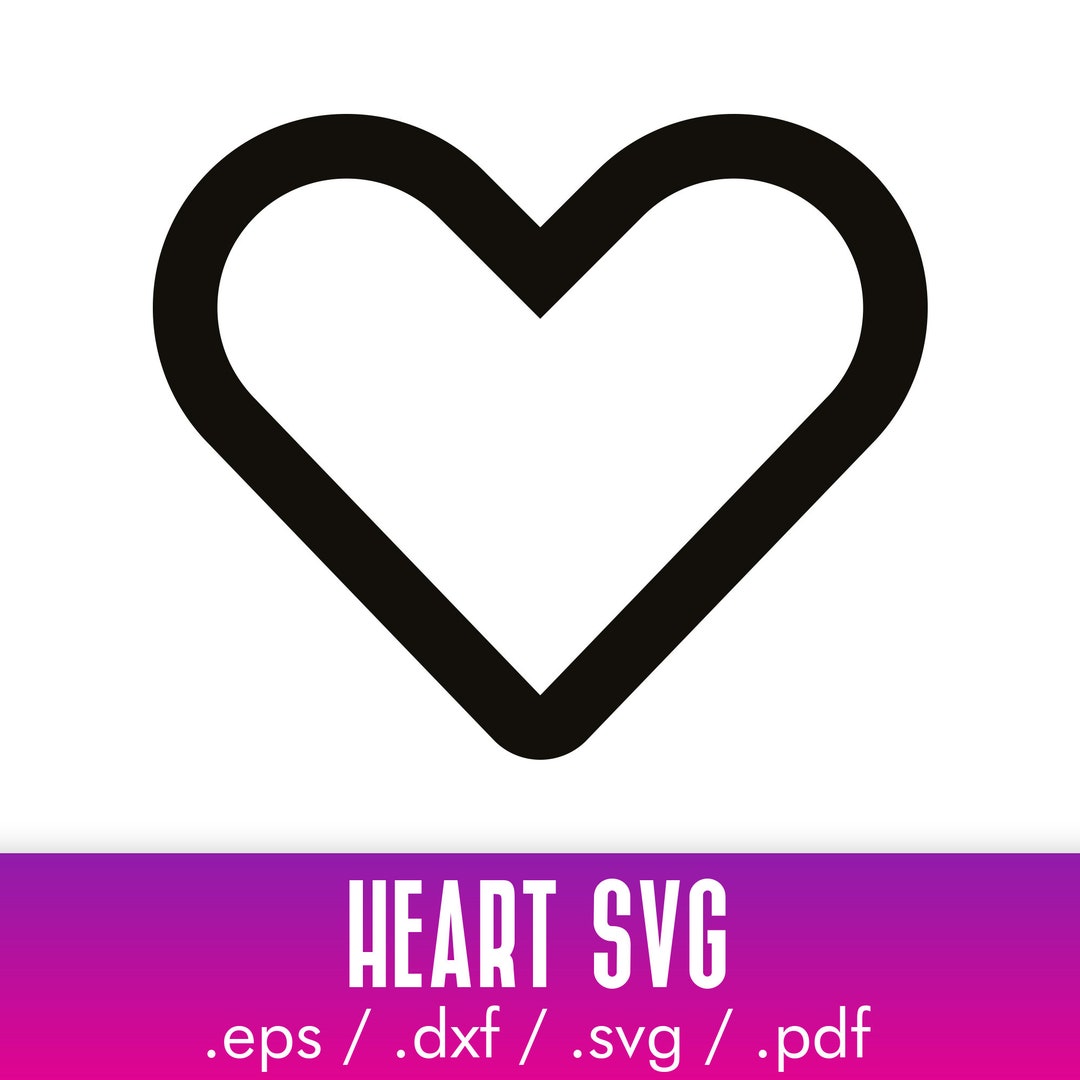 Heart Outline SVG, Heart Shapes, Heart SVG, Cut File, Heart Svg File ...
