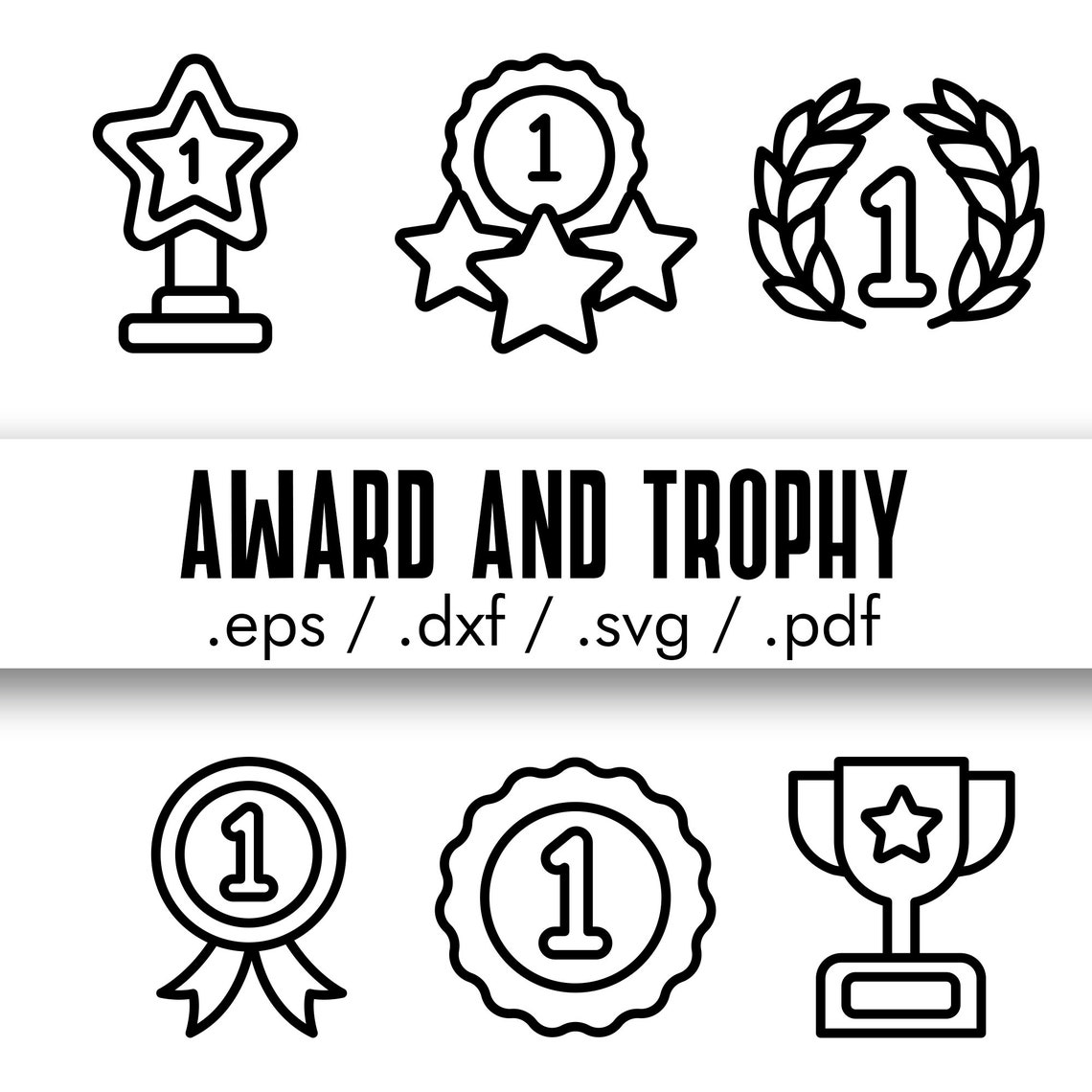 Award and Trophy Svg, Trophy Shapes, Hand Drawn Heart Svg,trophy Cut ...