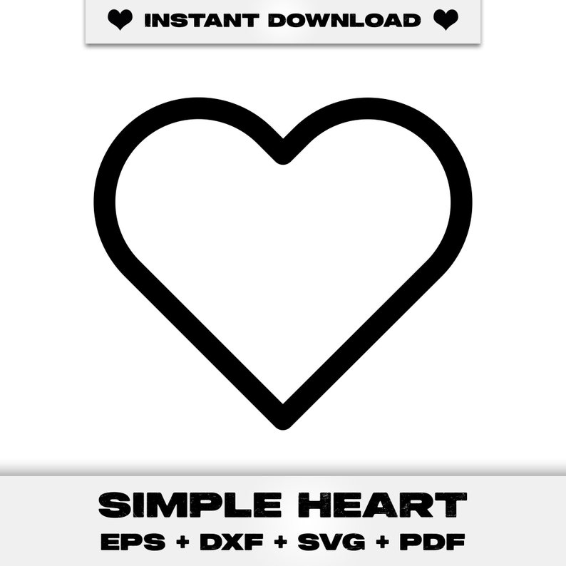 Heart Outline SVG, Heart Shapes, Heart SVG, Cut File, Heart Svg File ...